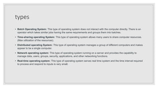 Operating system.pptx | Operating Systems | Computer Software and Applications
