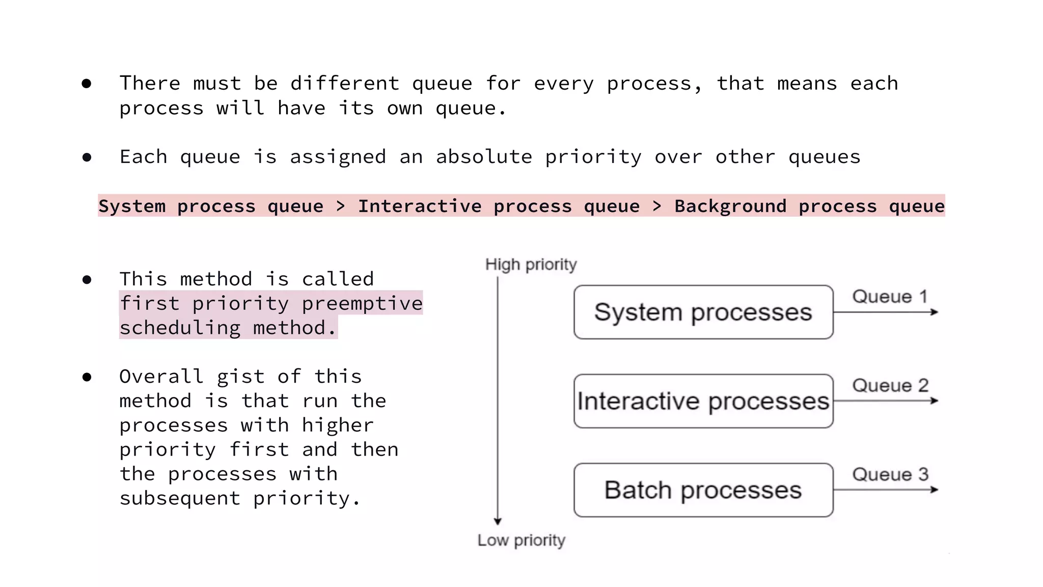 Multilevel queue scheduling | PDF