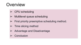 Multilevel queue scheduling | PDF