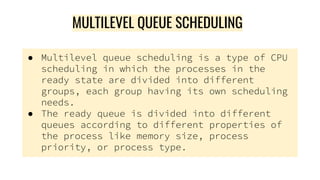 Multilevel queue scheduling | PDF