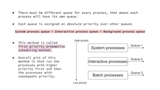 Multilevel queue scheduling | PDF