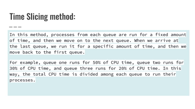 Multilevel queue scheduling | PDF
