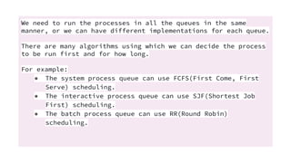 Multilevel queue scheduling | PDF