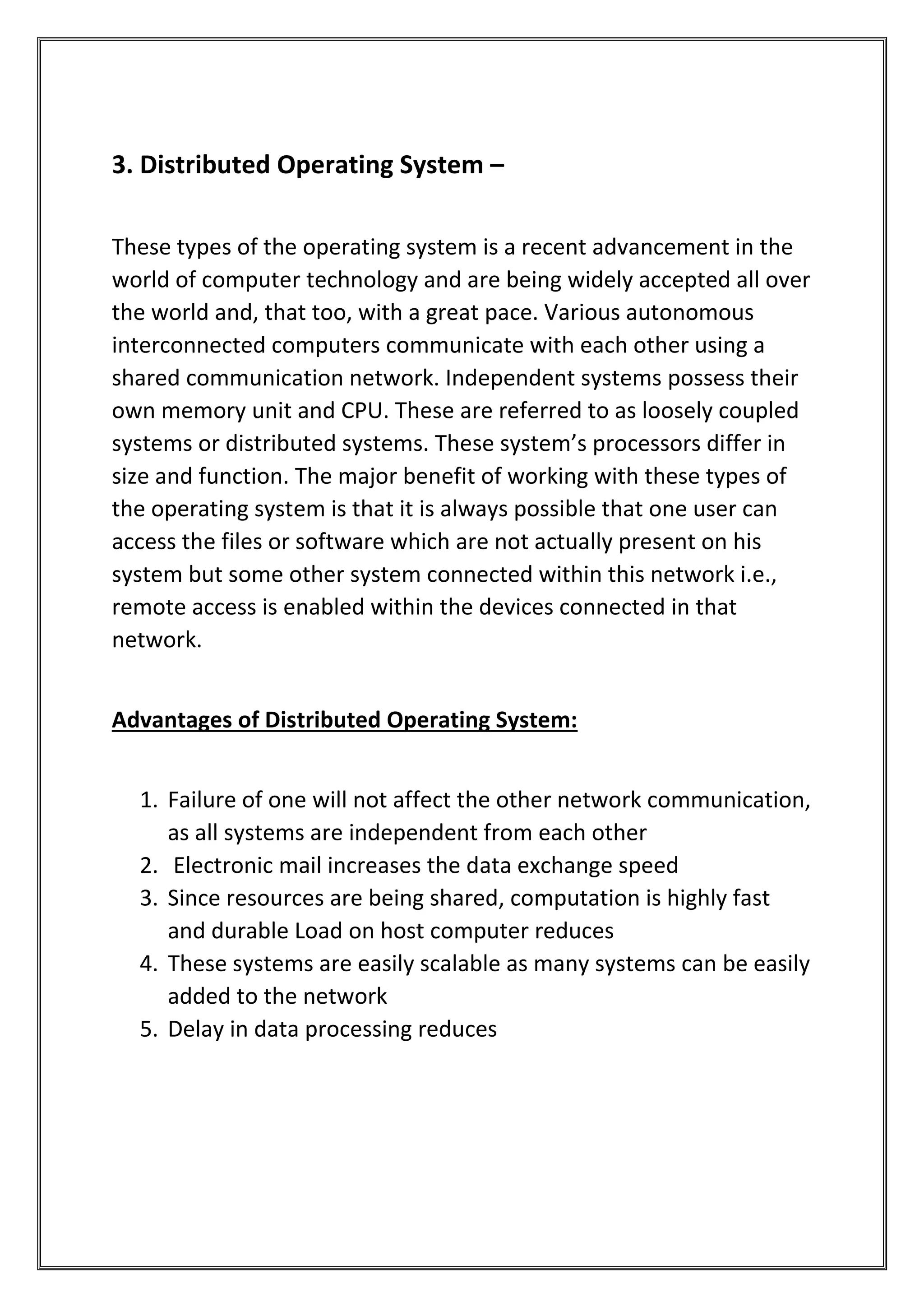 Operating System Pdf