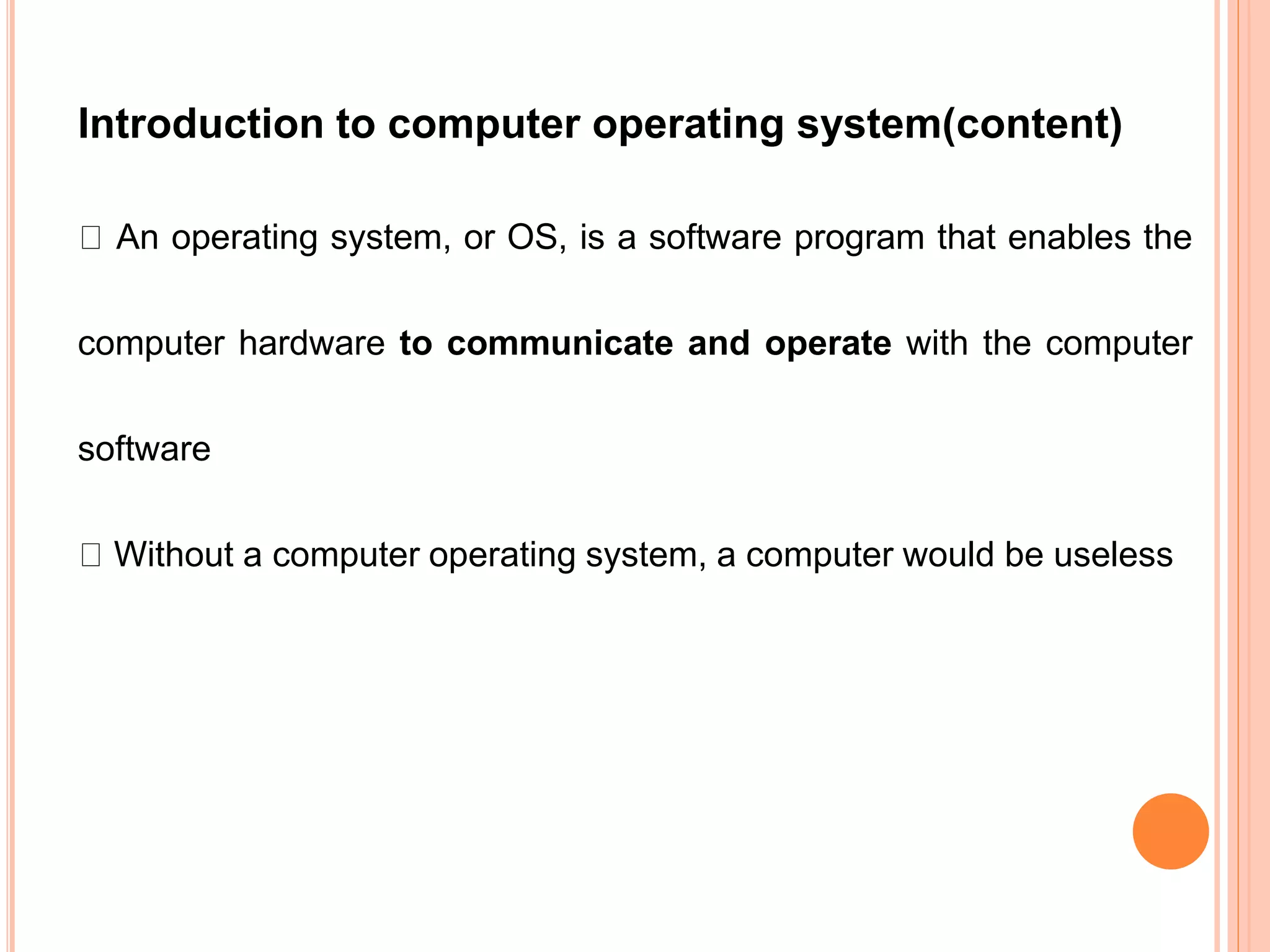 operating system - OS | PPTX