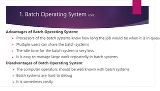 Basic operating systems in computer and it's uses | PPT