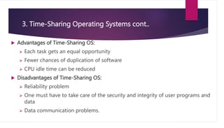 Basic operating systems in computer and it's uses | PPT