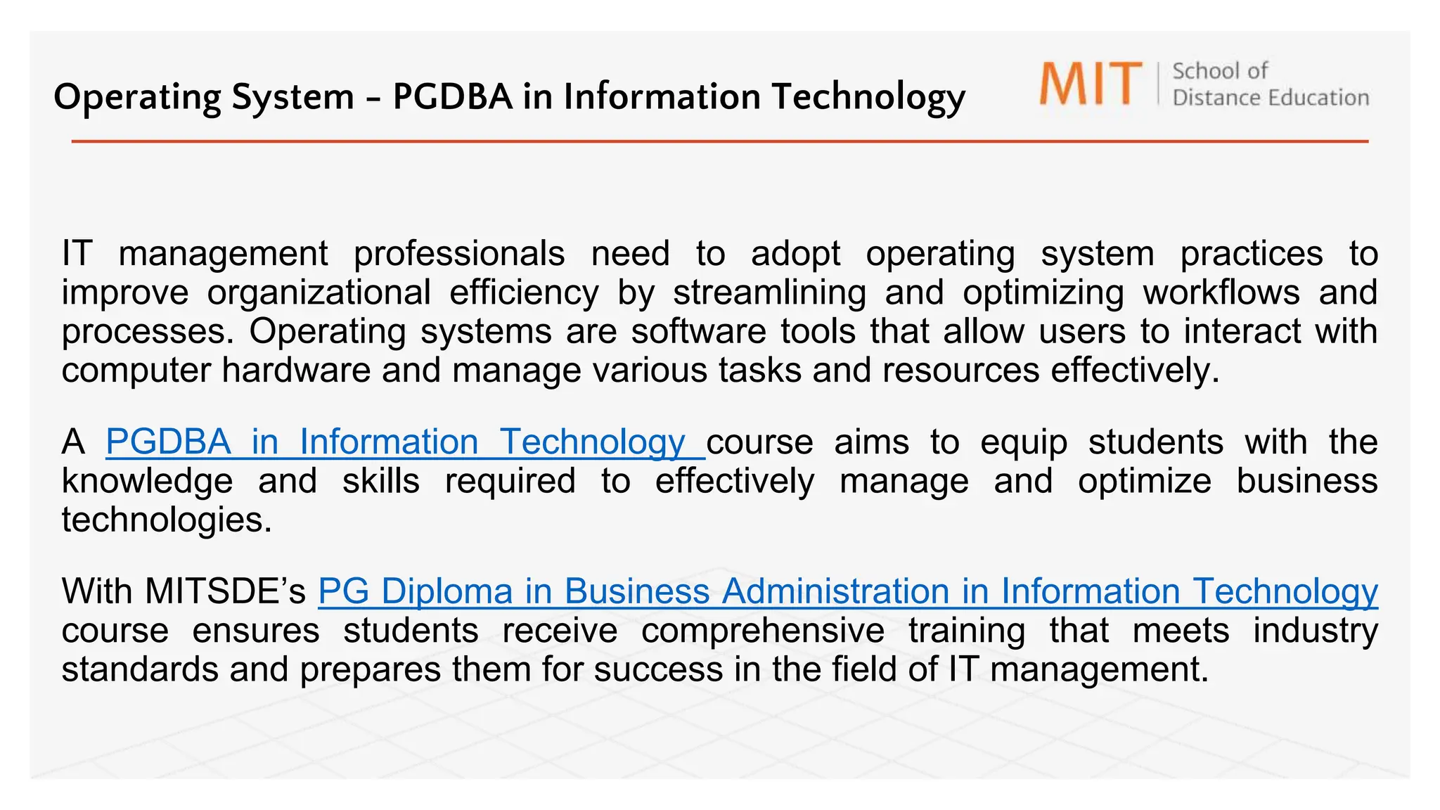 Operating System in Information Technology | PPTX