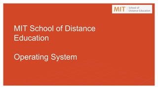 Operating System in Information Technology | PPTX