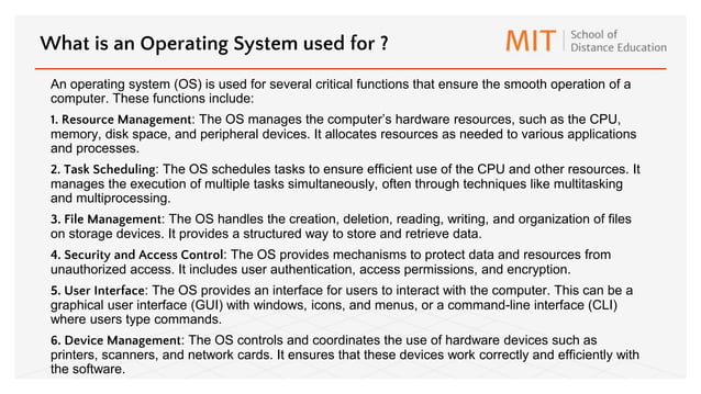 Operating System in Information Technology | PPT