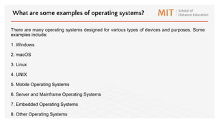 Operating System in Information Technology | PPTX