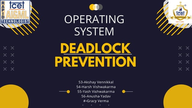 OPERATING SYSTEM deadlock prevention techniques | PDF