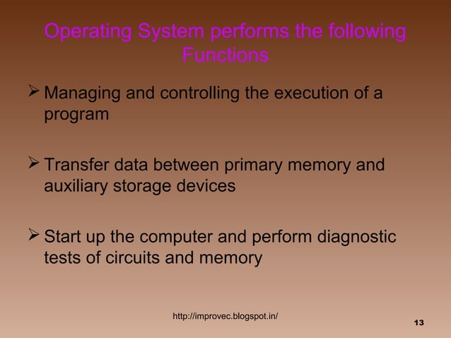 Operating system | PPT | Free Download