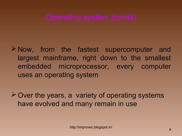 Operating system | PPT | Free Download