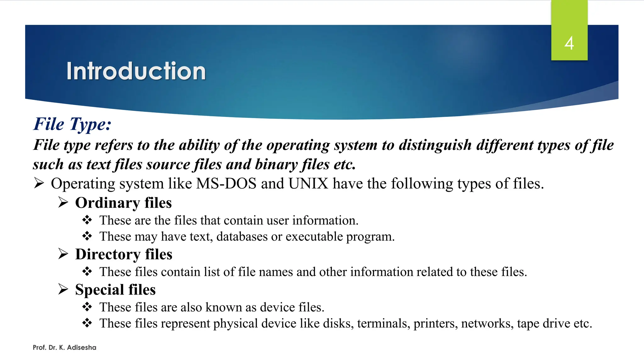 Operating System-4 "File Management" by Adi.pdf | Operating Systems | Computer Software and ...