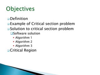 Operating system critical section | PPTX