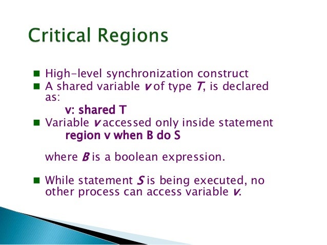 Operating system critical section