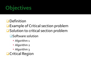 Critical Section Problem - Ramakrishna Reddy Bijjam | PPTX
