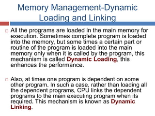 Deadlock and memory management -- Operating System | PPTX