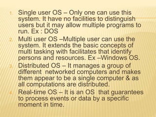 Operating System - DOS.pptx | Operating Systems | Computer Software and Applications