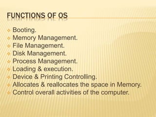 Operating System - DOS.pptx | Operating Systems | Computer Software and Applications