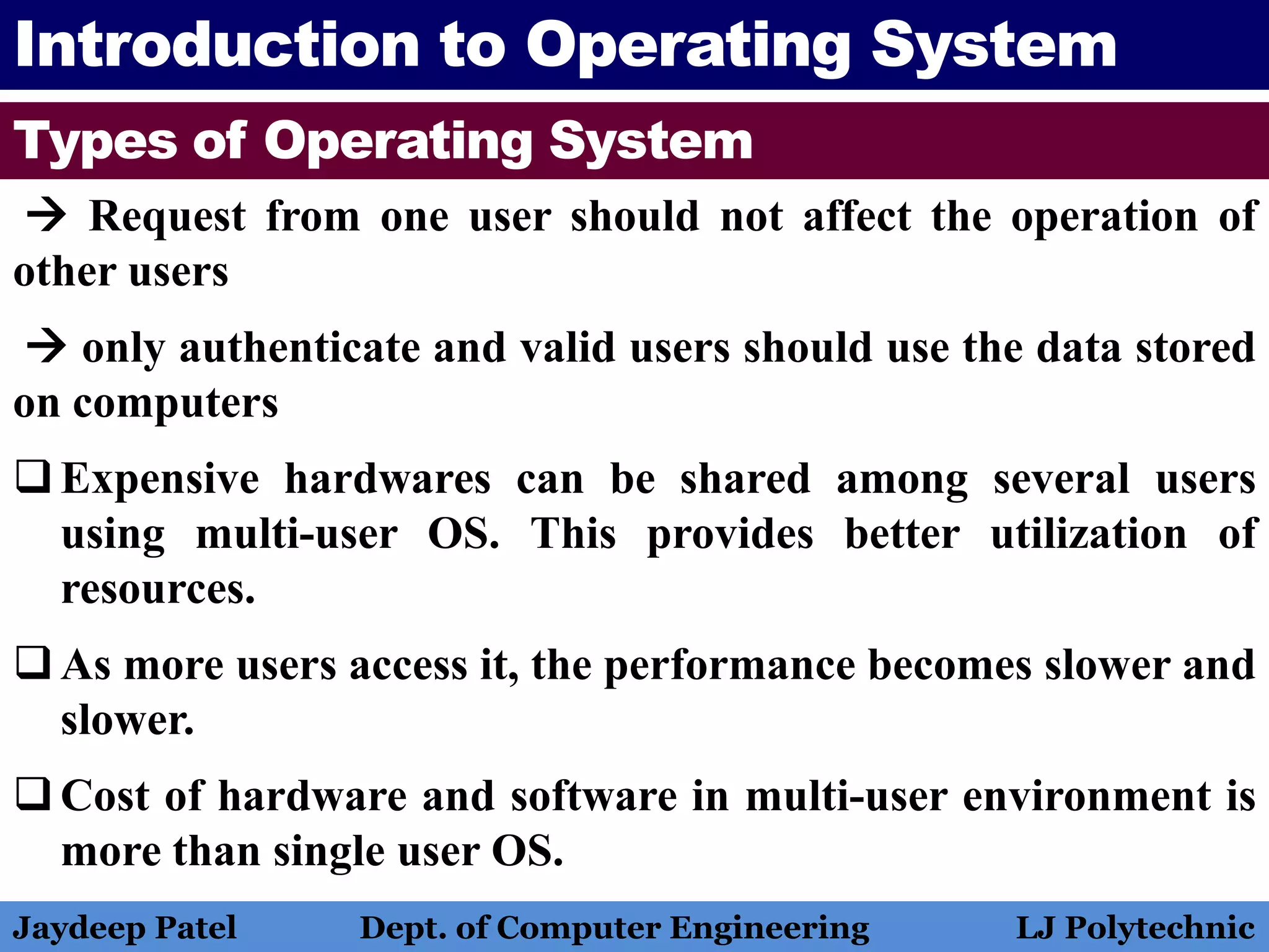 Operating system introduction to operating system | PPTX