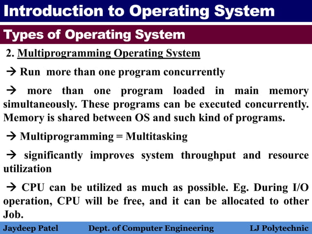 Operating system introduction to operating system | PPTX