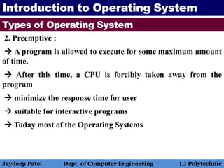 Operating system introduction to operating system | PPTX