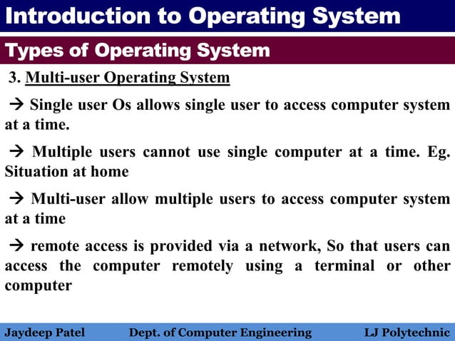 Operating system introduction to operating system | PPTX