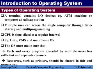 Operating system introduction to operating system | PPTX