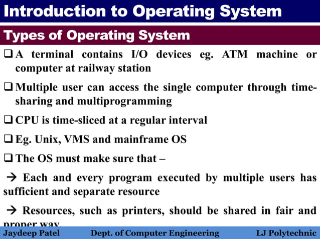 Operating system introduction to operating system | PPTX