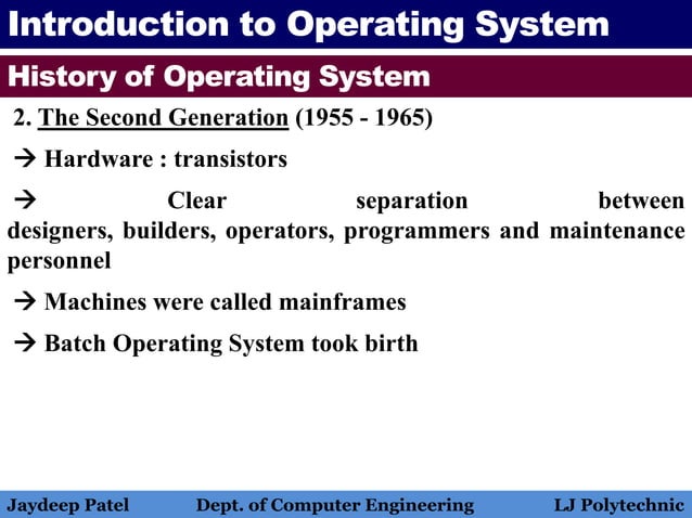 Operating system introduction to operating system | PPTX