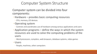 Operating System-Unit1-Introduction to operating system | PDF