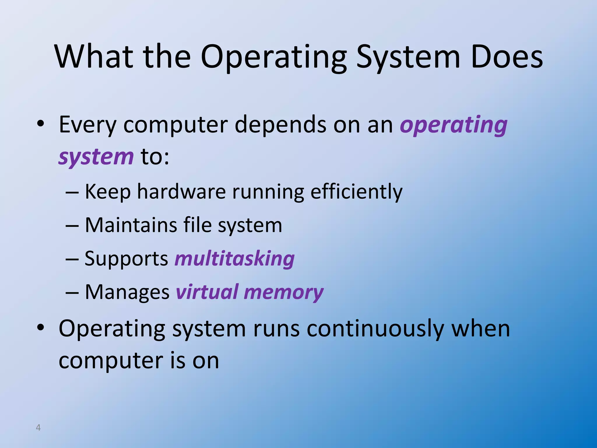 Operating system 01 introduction | PPTX