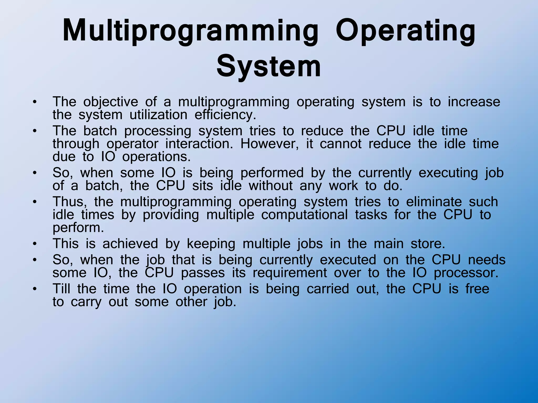 Operating System 06 Operating System Classification Ppt