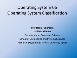 Operating system 06 operating system classification | PPT