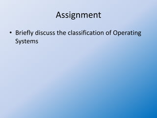 Operating system 06 operating system classification | PPT