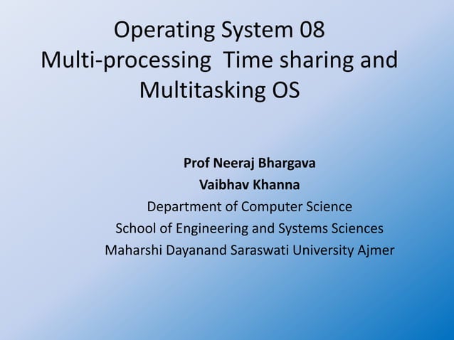 Operating system 08 time sharing and multitasking operating system | PPTX Operating system 08 time sharing and multitasking operating system | PPTX