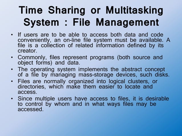 Operating system 08 time sharing and multitasking operating system | PPTX | Operating Systems ...
