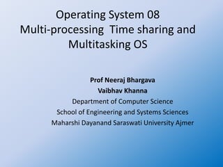 Operating system 08 time sharing and multitasking operating system | PPT