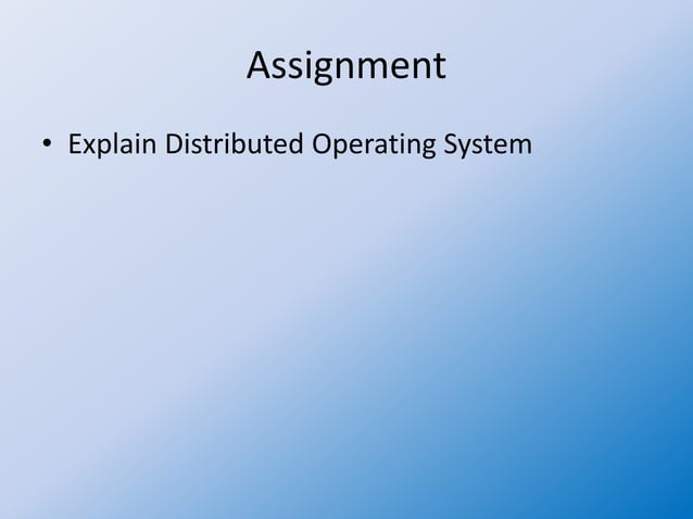 Operating system 09 distributed operating system | PPT
