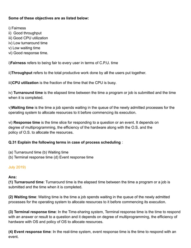 Hsc Computer Science Chap 1 Operating System 1pdf Operating Systems Computer Software And