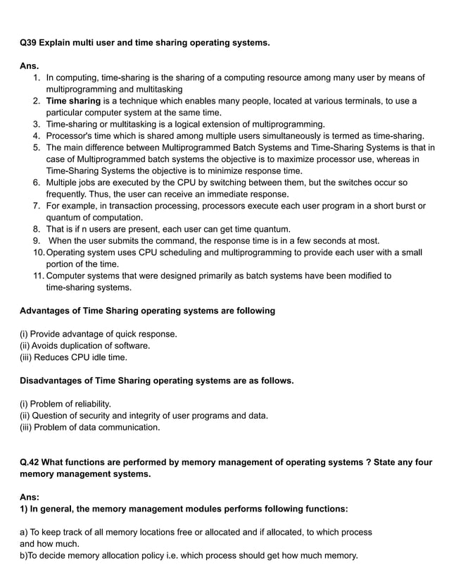 Hsc computer science chap 1 Operating System (1).pdf | Operating Systems | Computer Software and ...