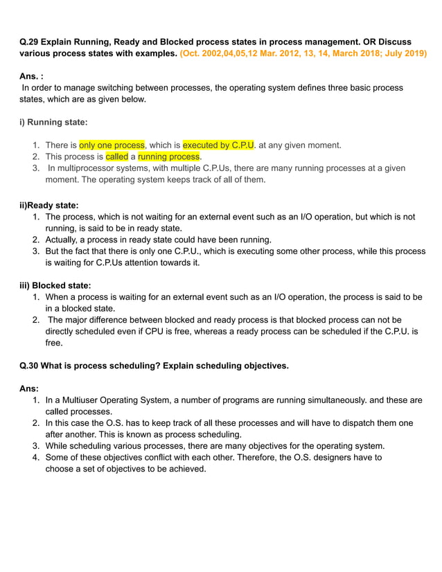 Hsc computer science chap 1 Operating System (1).pdf | Operating Systems | Computer Software and ...