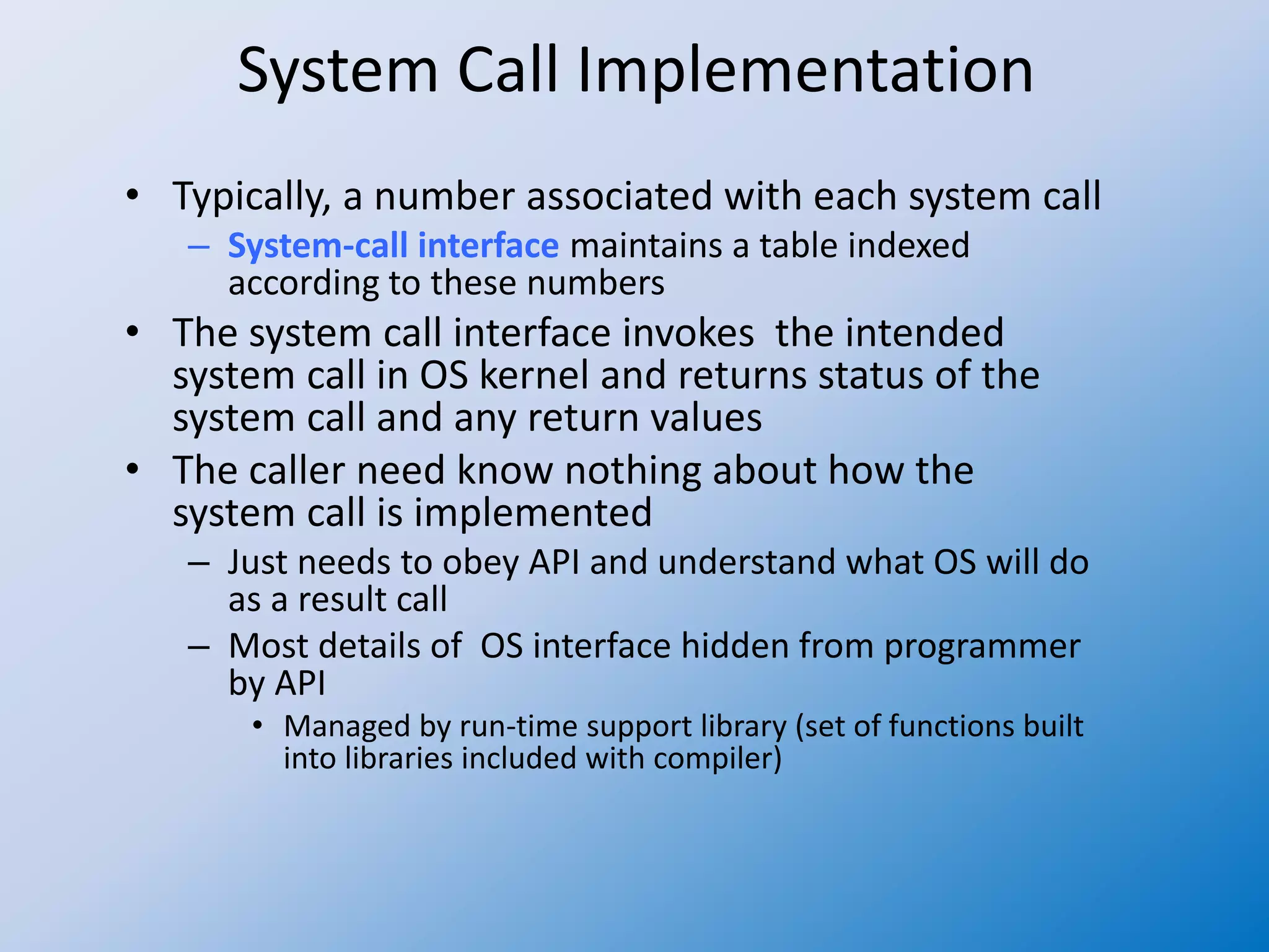 Operating system 11 system calls | PPTX