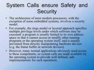 Operating system 11 system calls | PPTX