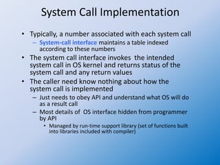 Operating system 11 system calls | PPTX