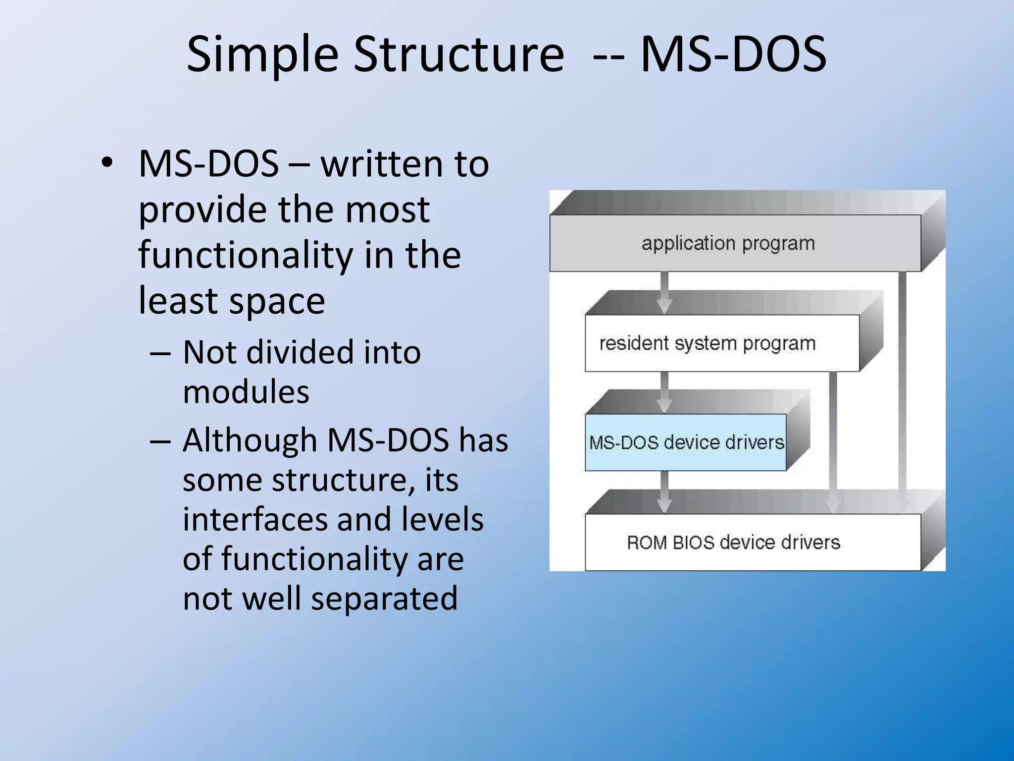 Operating system 13 structure of os and layer design of dos | PPT