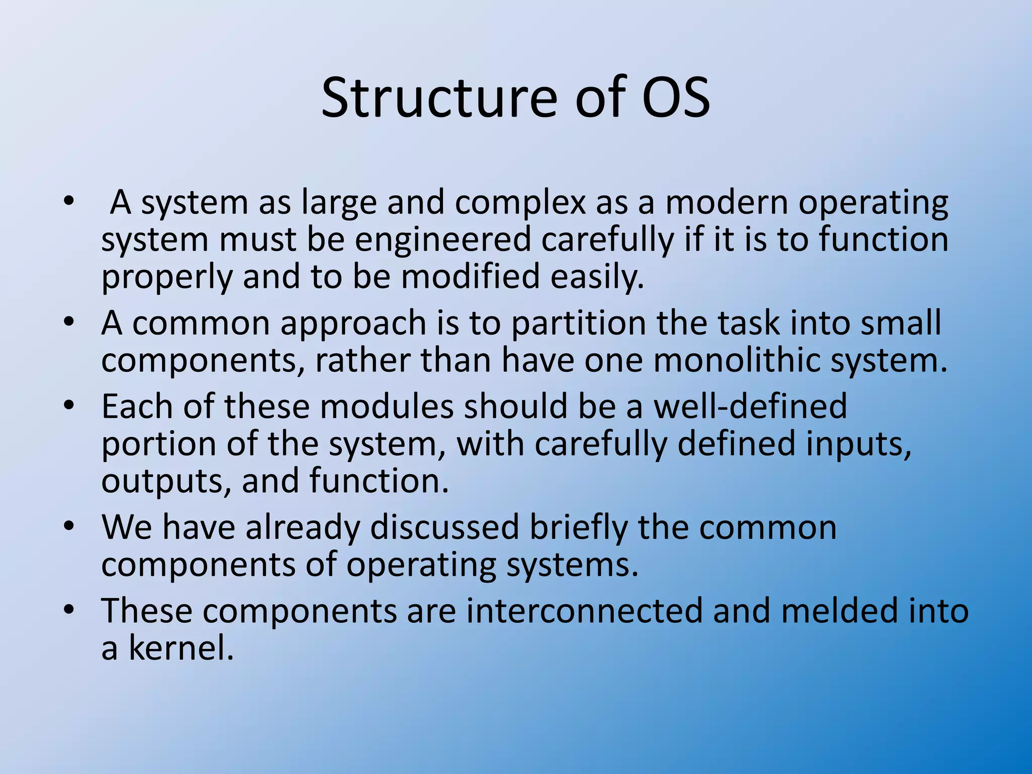 Operating system 13 structure of os and layer design of dos | PPT