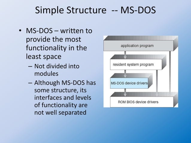 Operating system 13 structure of os and layer design of dos | PPT